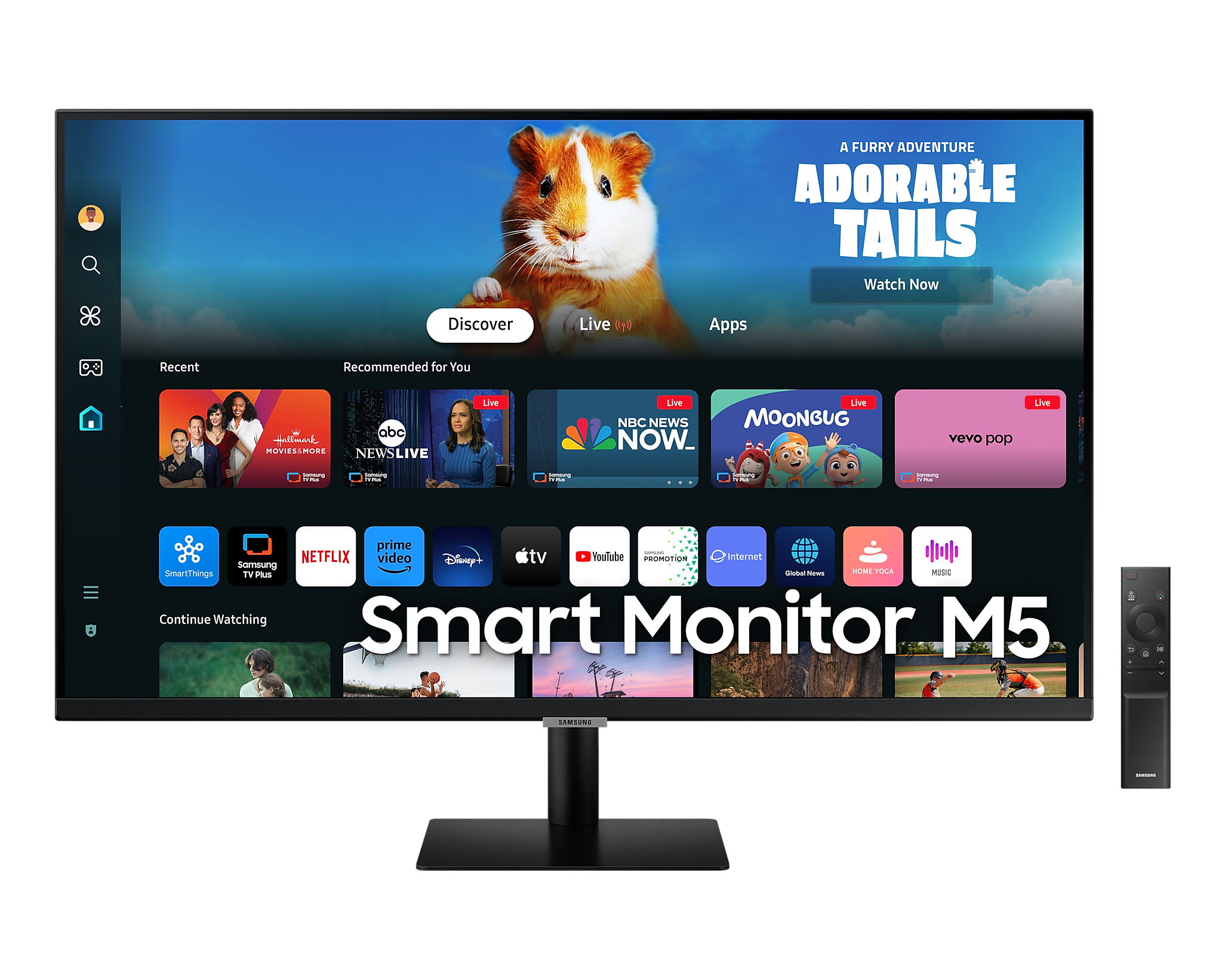 Samsung 27'' Smart Monitor M50D FHD With Speakers and Remote LS27DM500