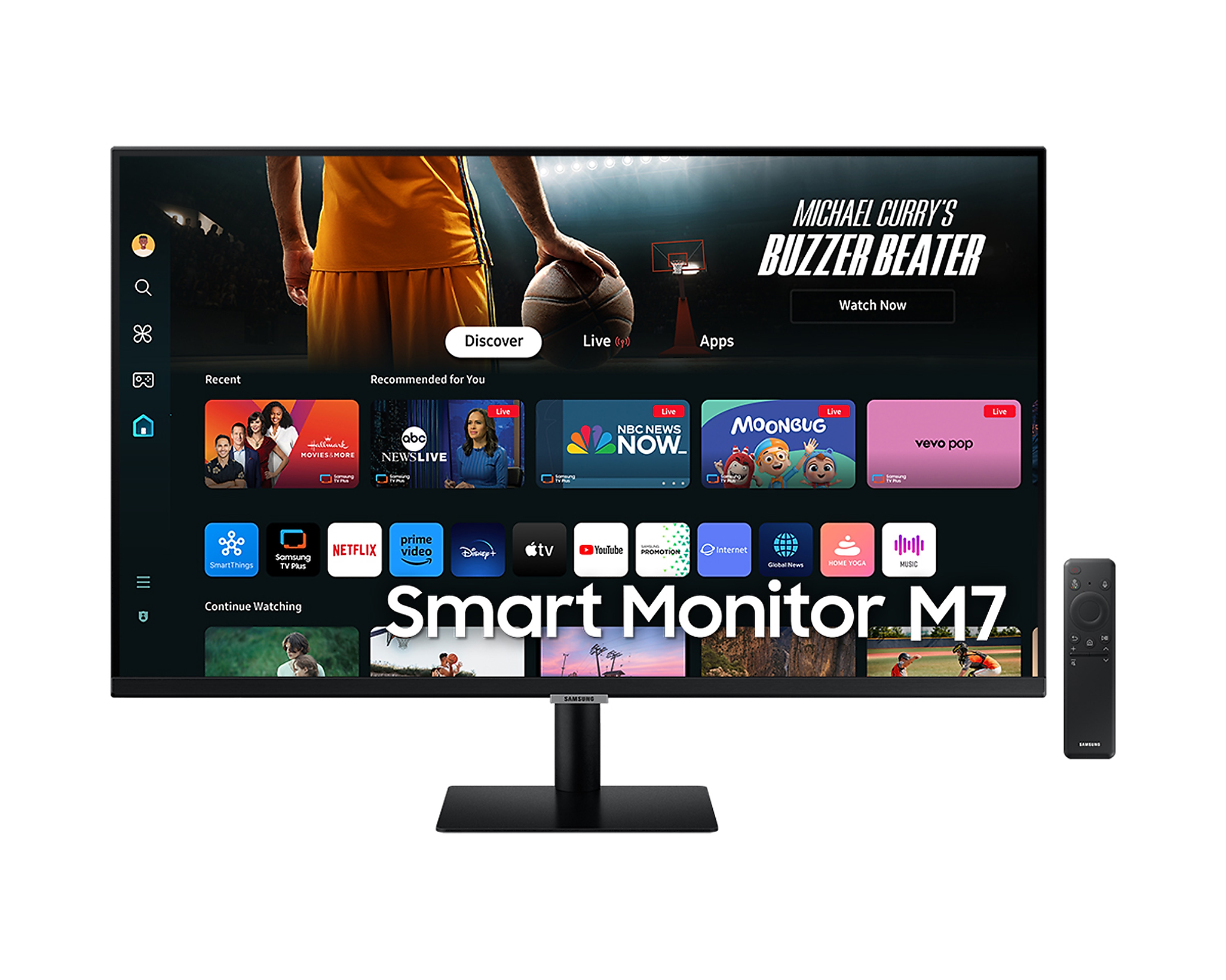 Samsung 32'' Smart Monitor M70D UHD With Speakers And Remote LS32DM700