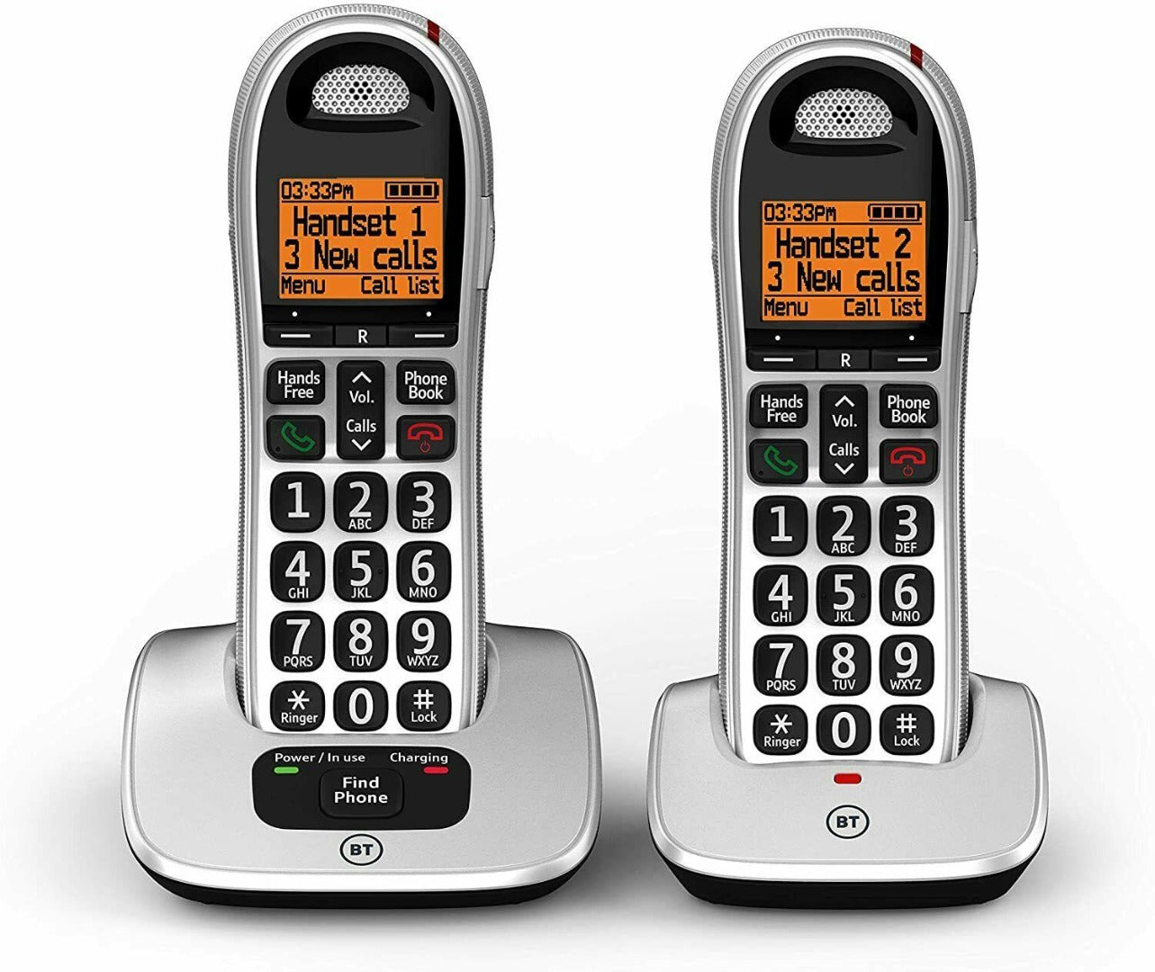 BT 4000 Twin Digital Cordless Phone Big Button Nuisance Call Blocker 0