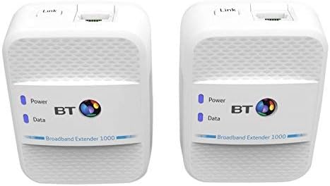 BT Broadband Extender 1000 Kit With Wired AV1000 Powerline (Renewed)