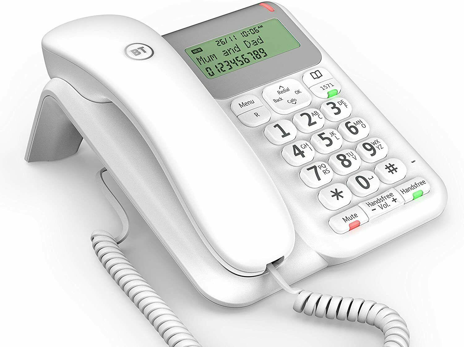 BT Decor 2200 Corded Telephone White 061127 (Renewed)
