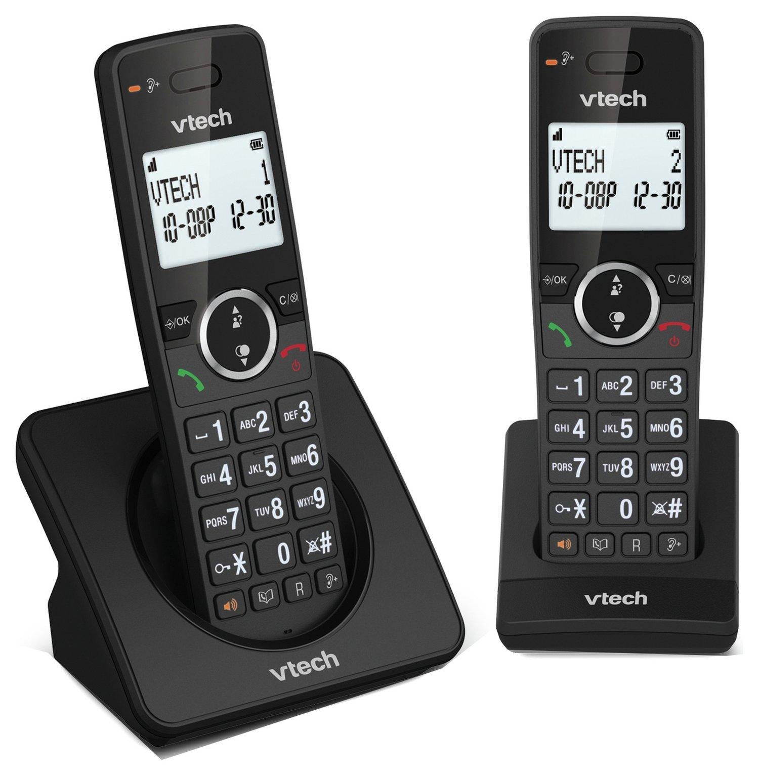 VTech Digital Cordless Phone ES2001 Twin Speakerphone Nuisance Call Bl