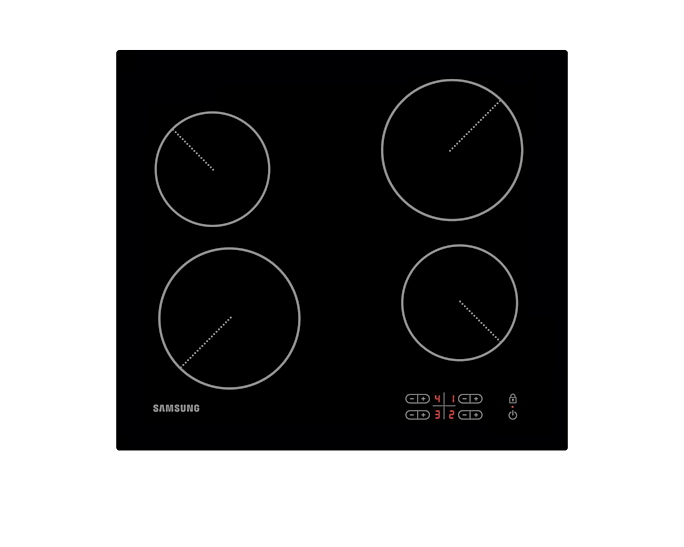 Samsung C61R2AEE/XEU Electric Ceramic Hob with 4 Burners Touch Control