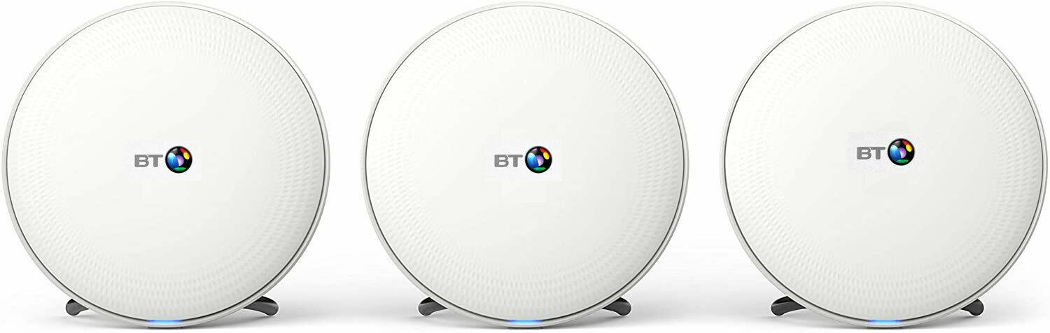 BT Whole Home Wi-Fi 3 Disc Set Seamless Super-Fast Wi-Fi Everywhere