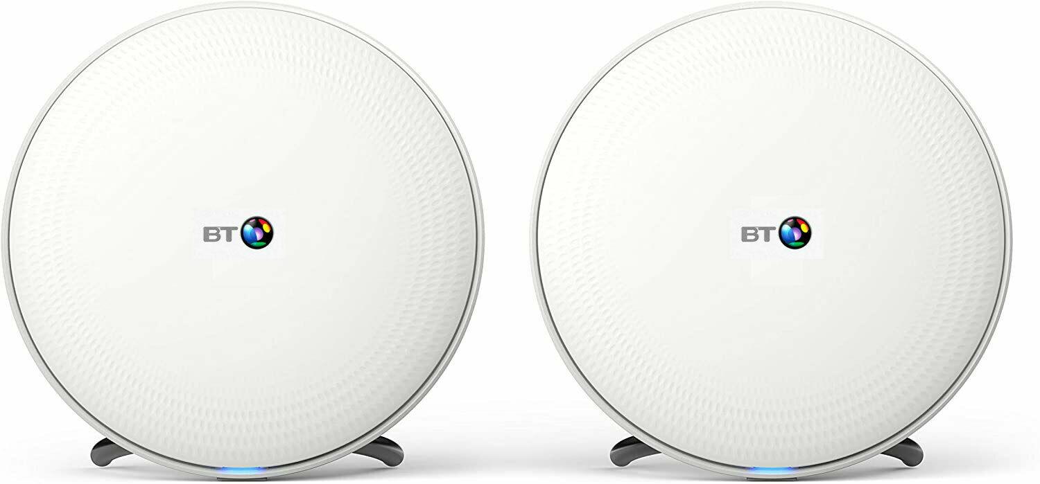BT Whole Home Wi-Fi 2 Disc Set Seamless Super-Fast Wi-Fi Everywhere