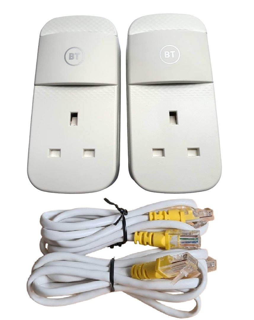 2 x BT Mini Connectors Version2 1000Mbps 1GB Powerline Adapters Gigabi